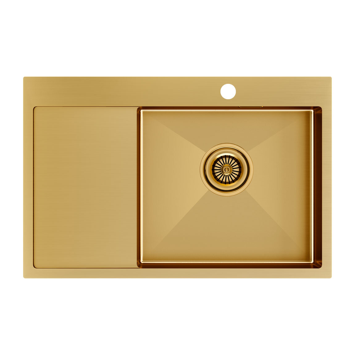 Кухонная мойка Paulmark KRONER 78F PM217851-BGR брашированное золото Нержавеющая сталь