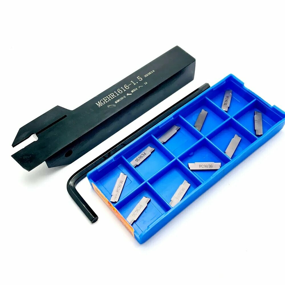 Державка MGEHR1616-1.5 Резец Отрезной Канавочный токарный + 10 пластины MGMN150 ANGO-UFA