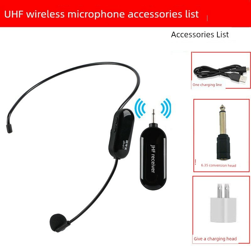 Базовый UHF беспроводной микрофон-наушник для обучения и выступлений на сцене профессиональная система