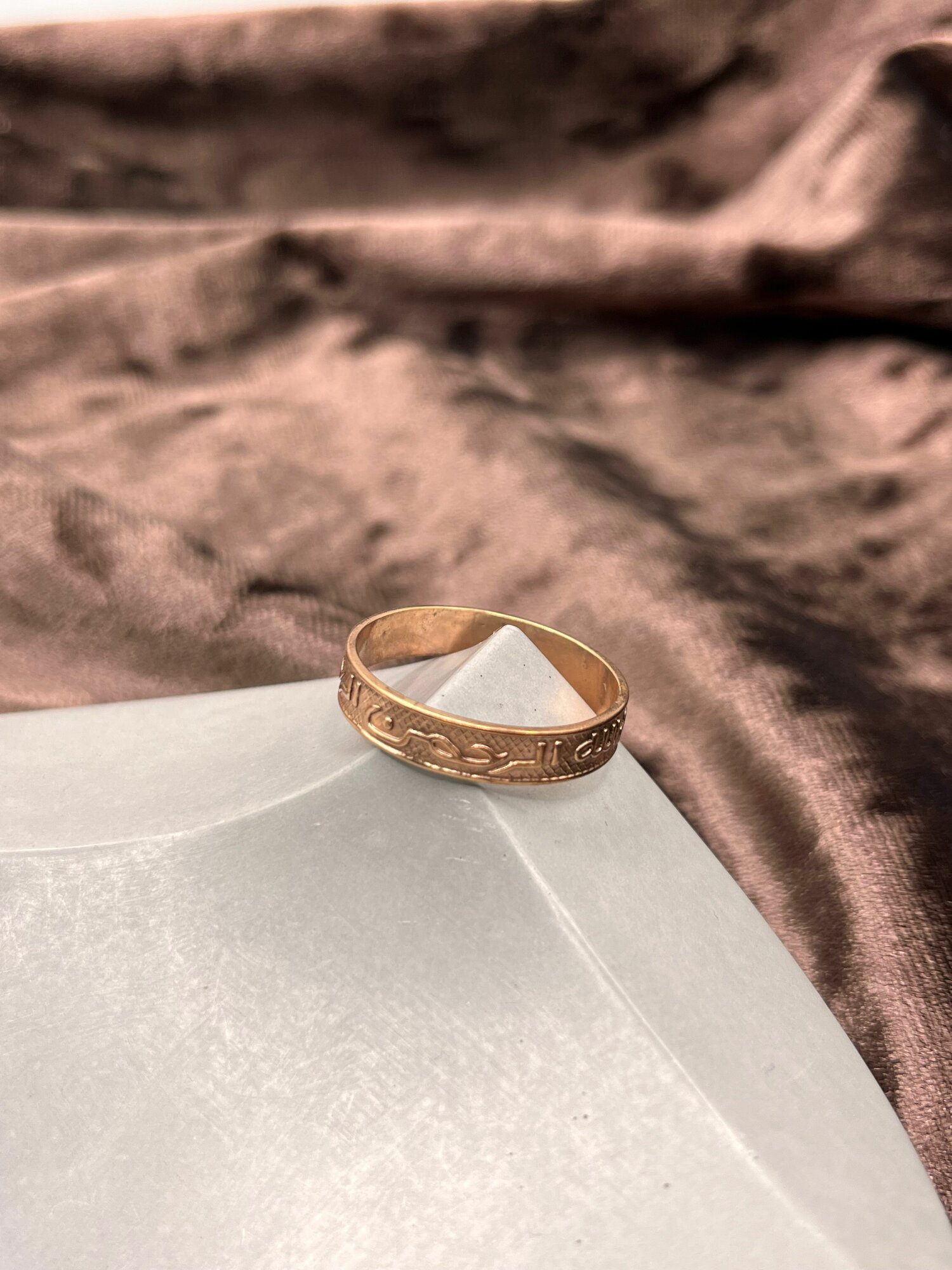 Винтажное позолоченное кольцо, клеймо, размер 20,8