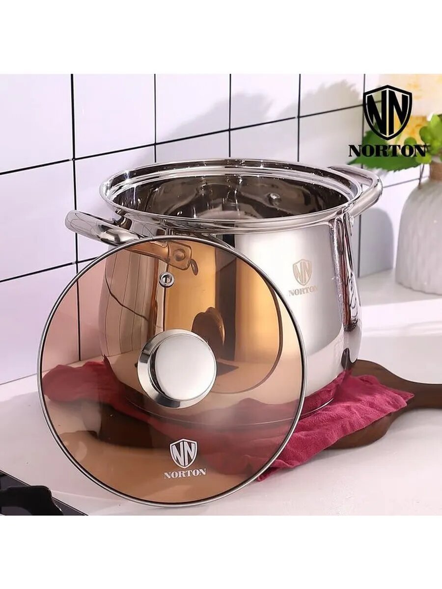 Глубокая кастрюля Norton Milltu 3TMET022, нерж, 3-6 чел