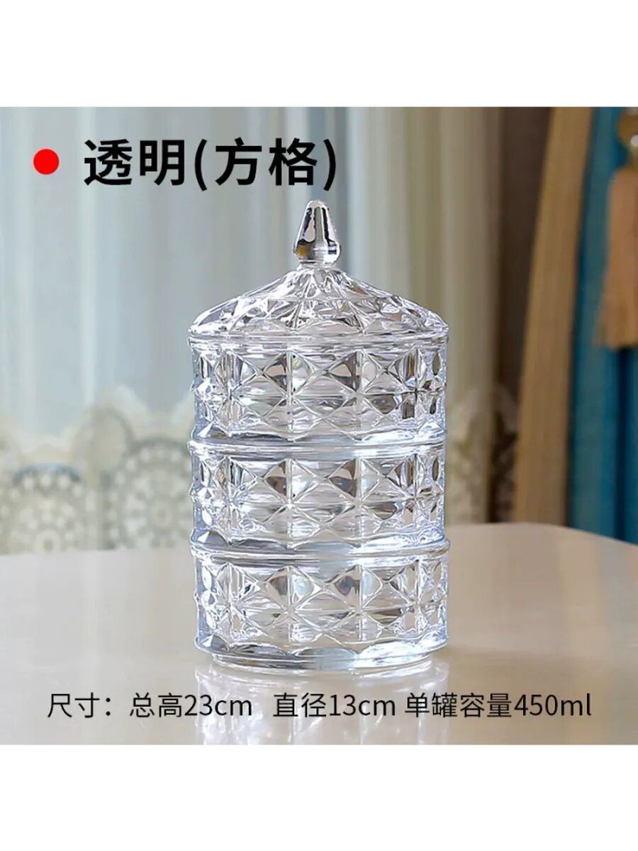 Хрустальная конфетница (квадратная, прозрачная)