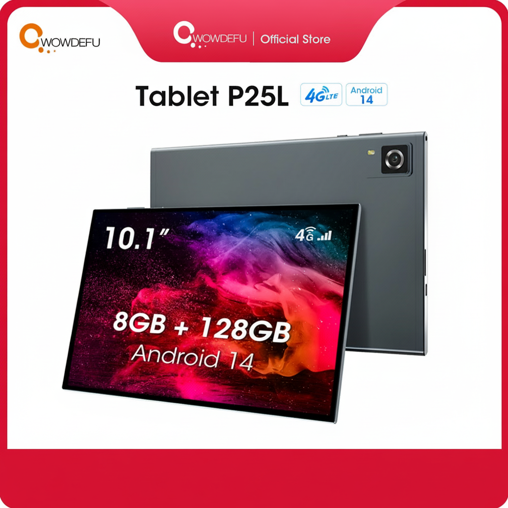 CWOWDEFU P25L детский планшет 10.1", Android 14, 4G Phone Call European