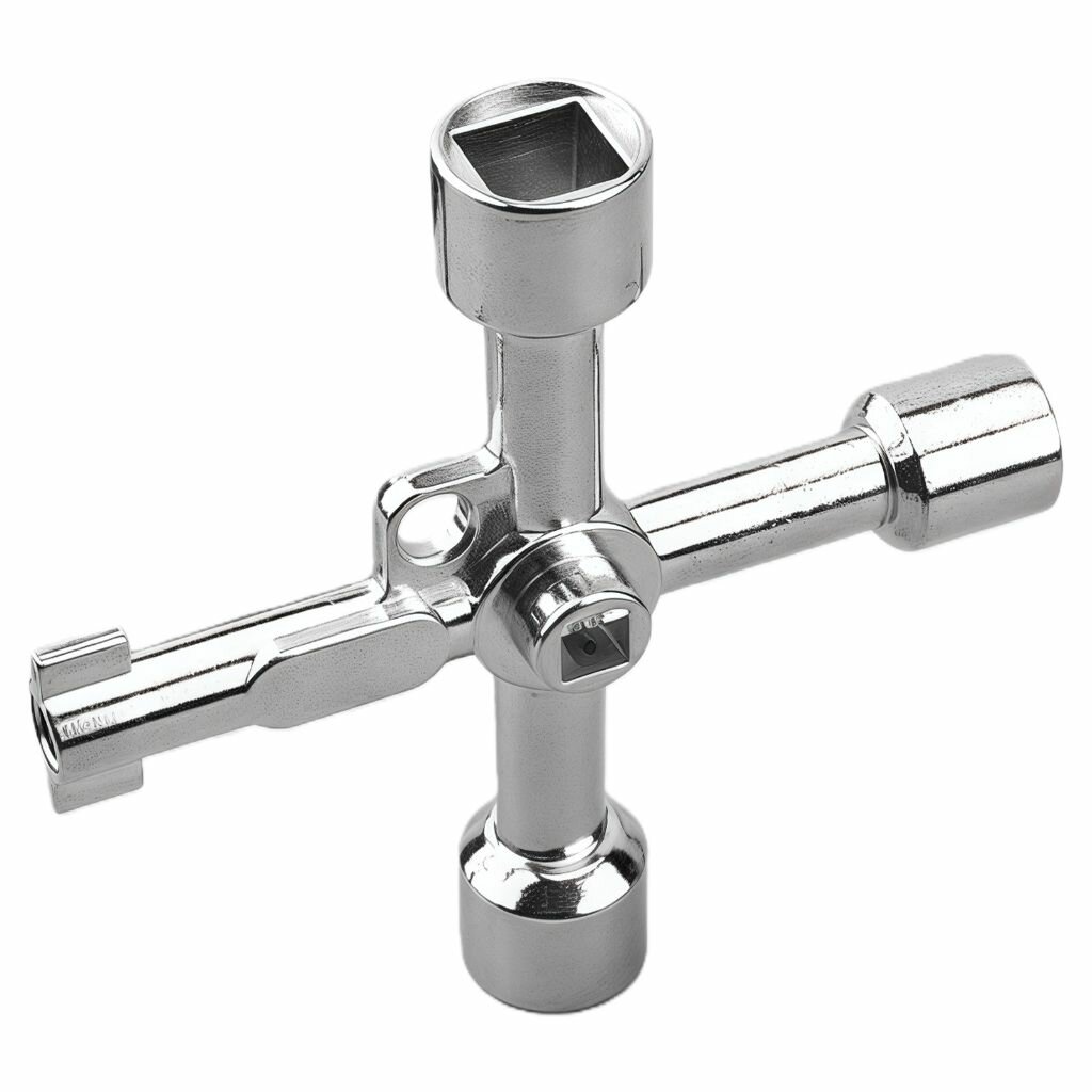 Многофункциональный ключ-крестик-серебристый