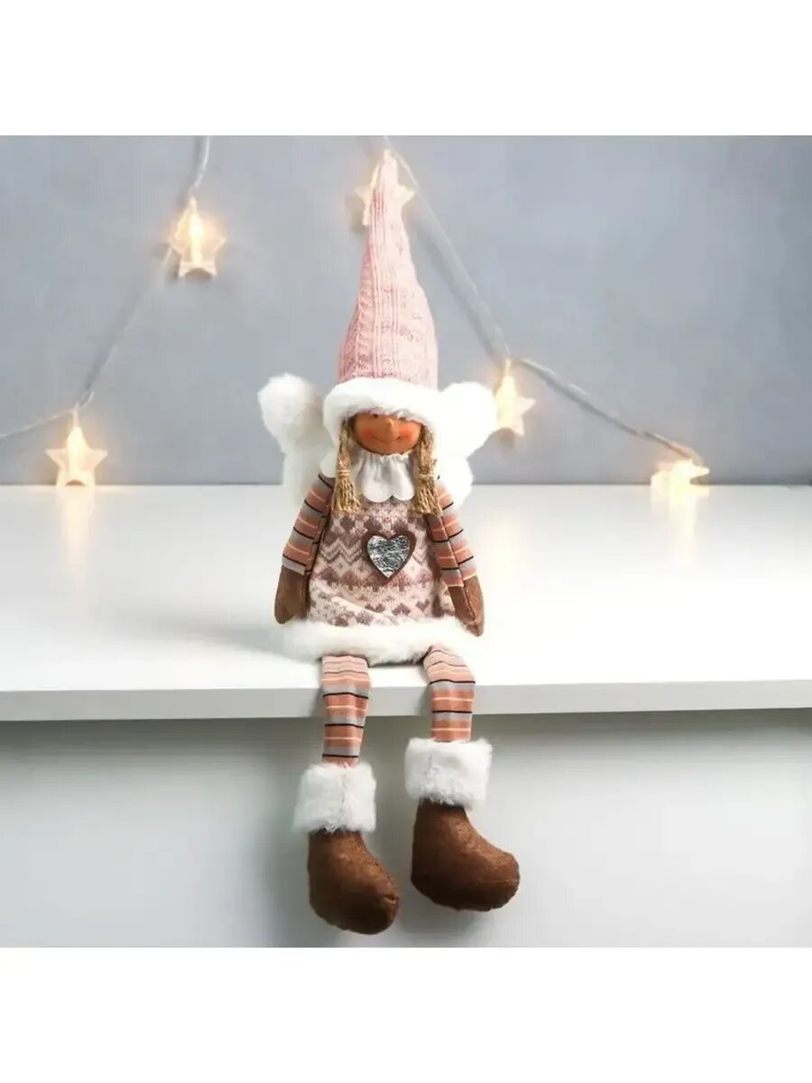 Кукла интерьерная "Ангел с сердечком" 50х13х9 см