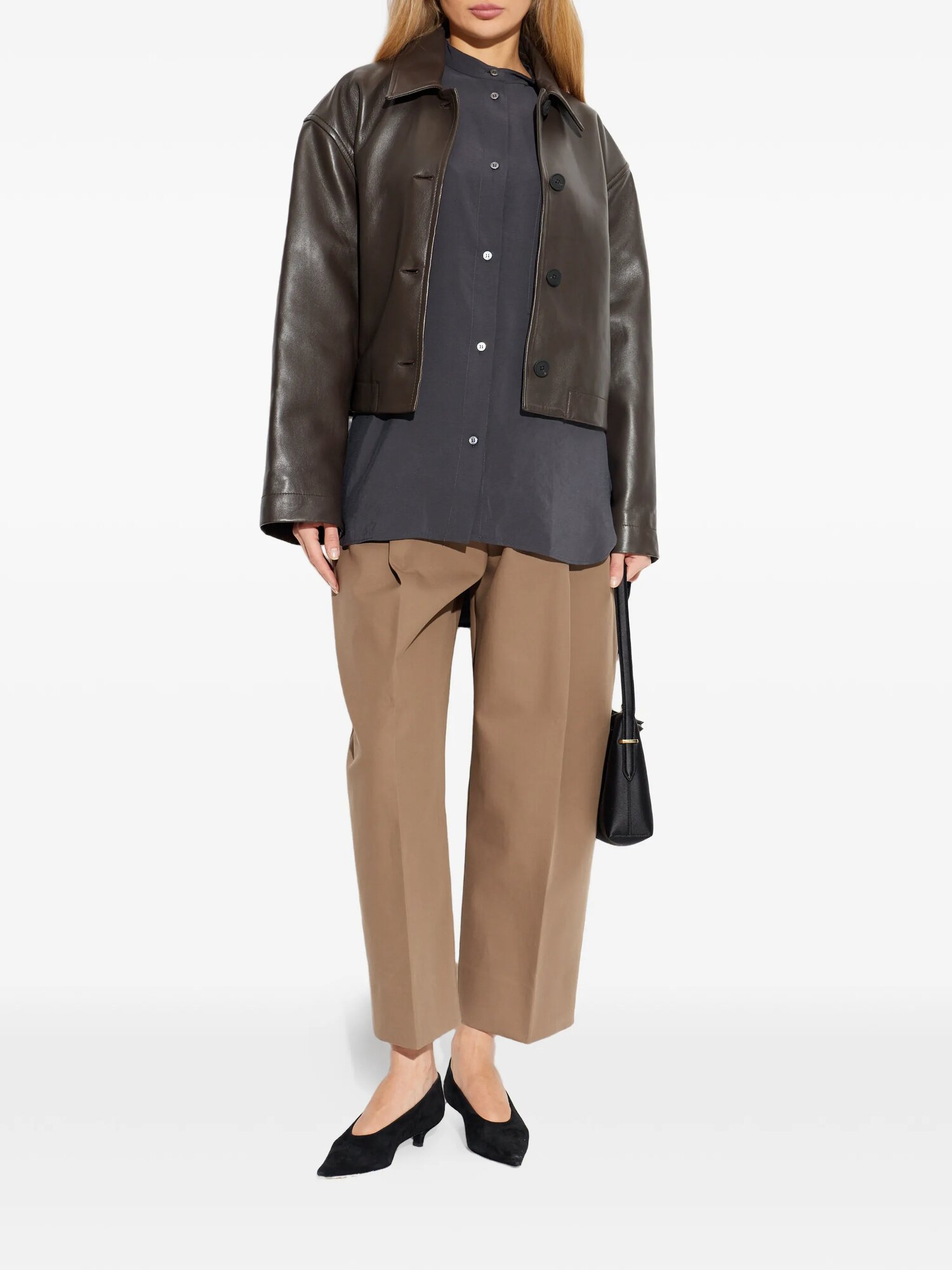 Рубашка Studio Nicholson Buttoned pocket shirt, размер 10, grey — фото 1