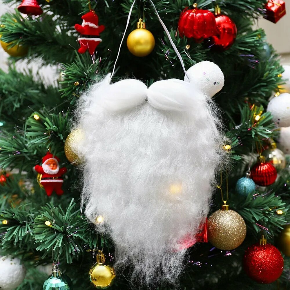 Белая борода деда мороза для карнавала и новогодних праздников