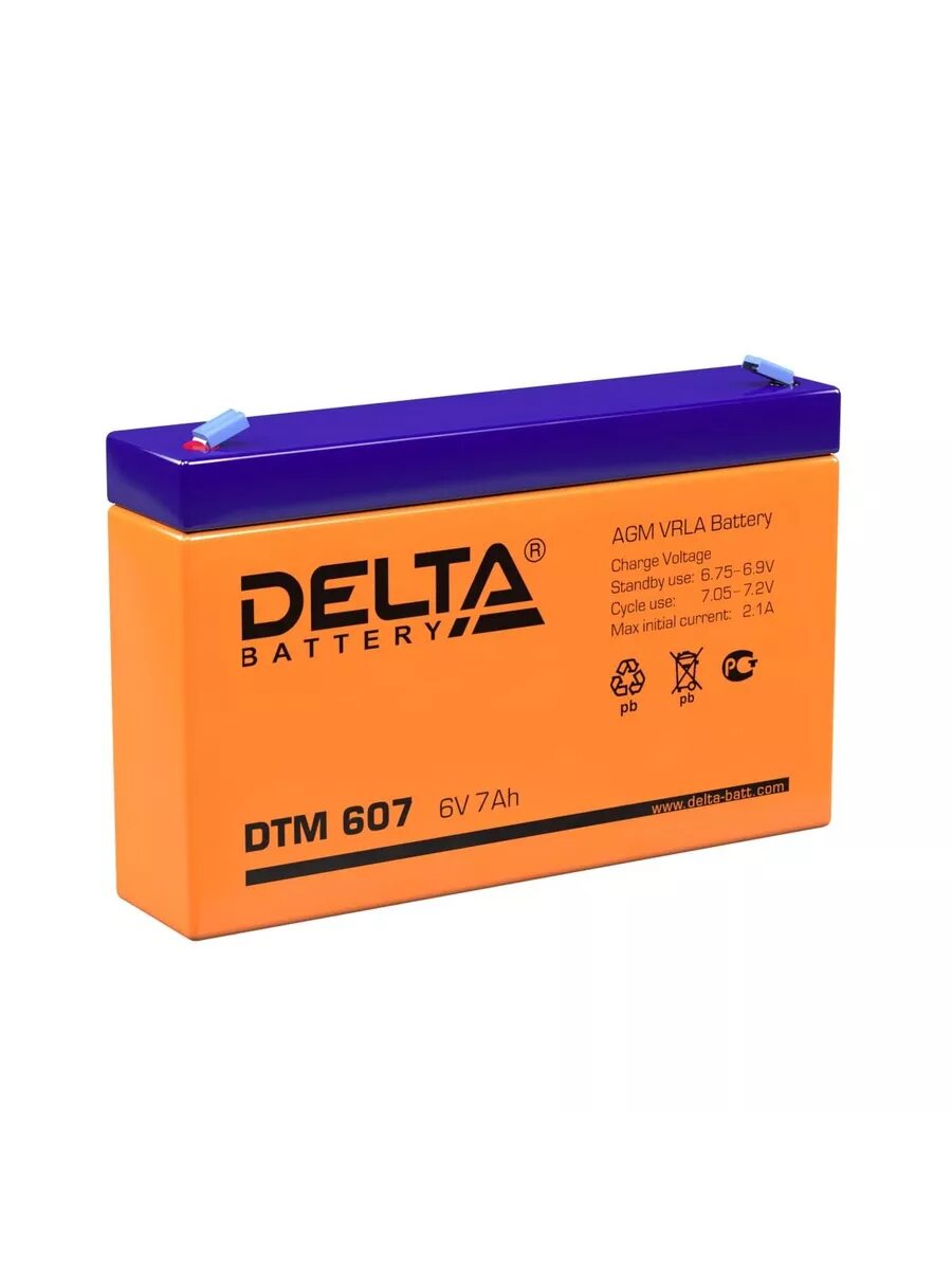 Аккумулятор Delta DTM607 для ИБП 6В, 7Ач