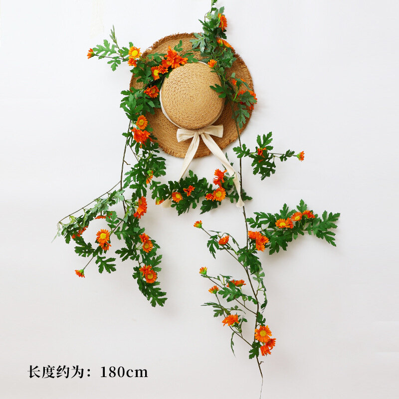 Искусственные ротанговые листья гинкго, зеленые листья, покрытие водопроводных труб, потолочное украшение, пластиковое зеленое растение, ландшафтный дизайн