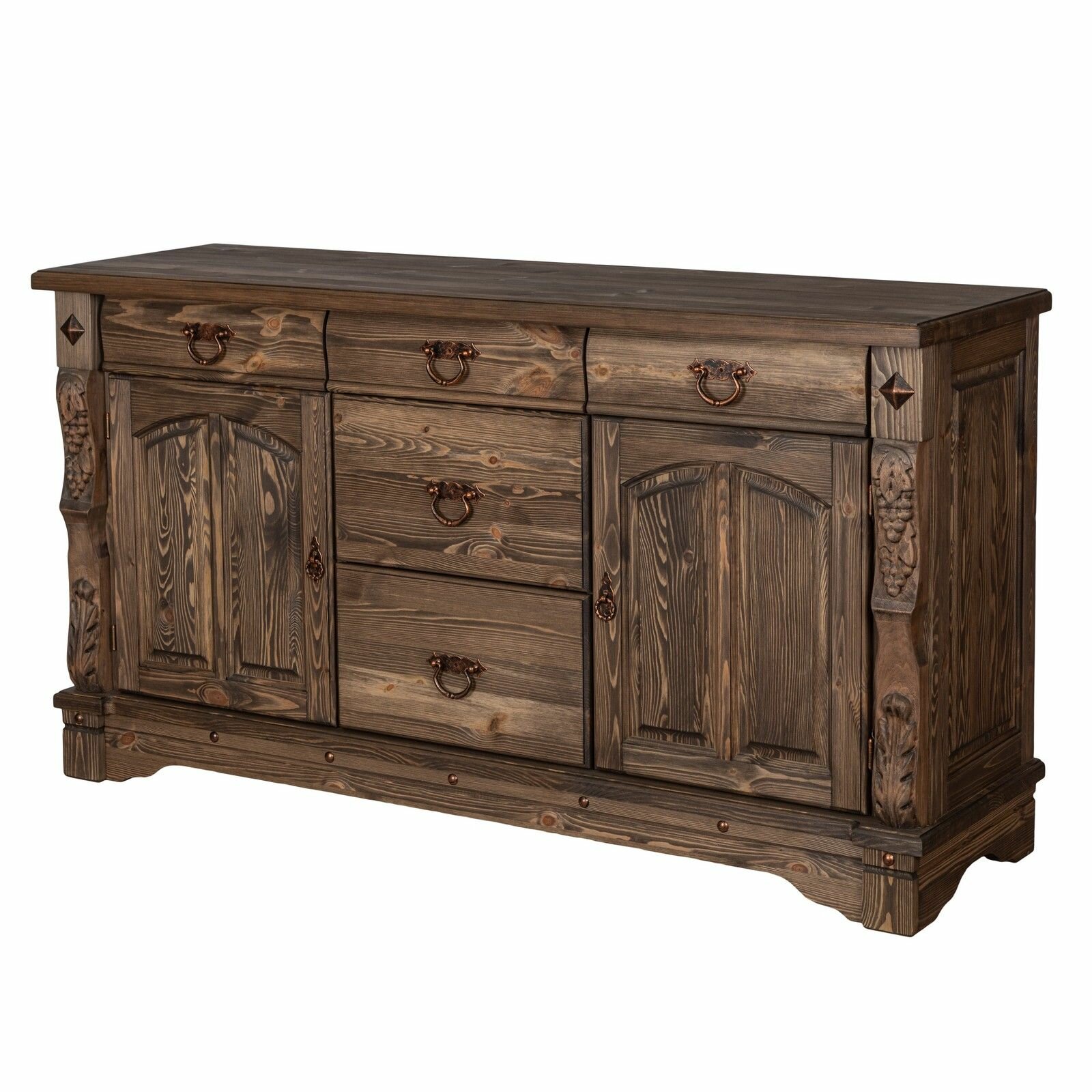 Комод Викинг GL-05/1-1 (с 5-ю ящиками) из массива сосны (венге)