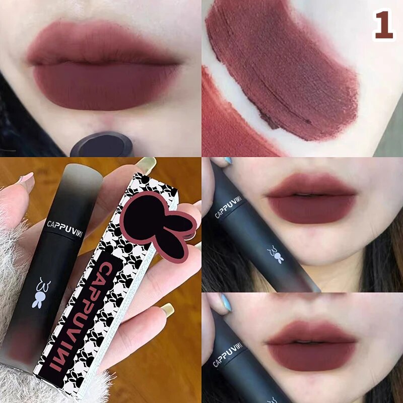 Cappuvini Матовый блеск для губ Красно-коричневый 1