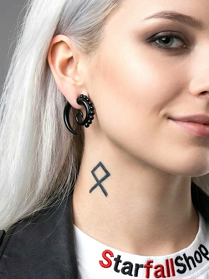 Серьги двусторонние, пусеты