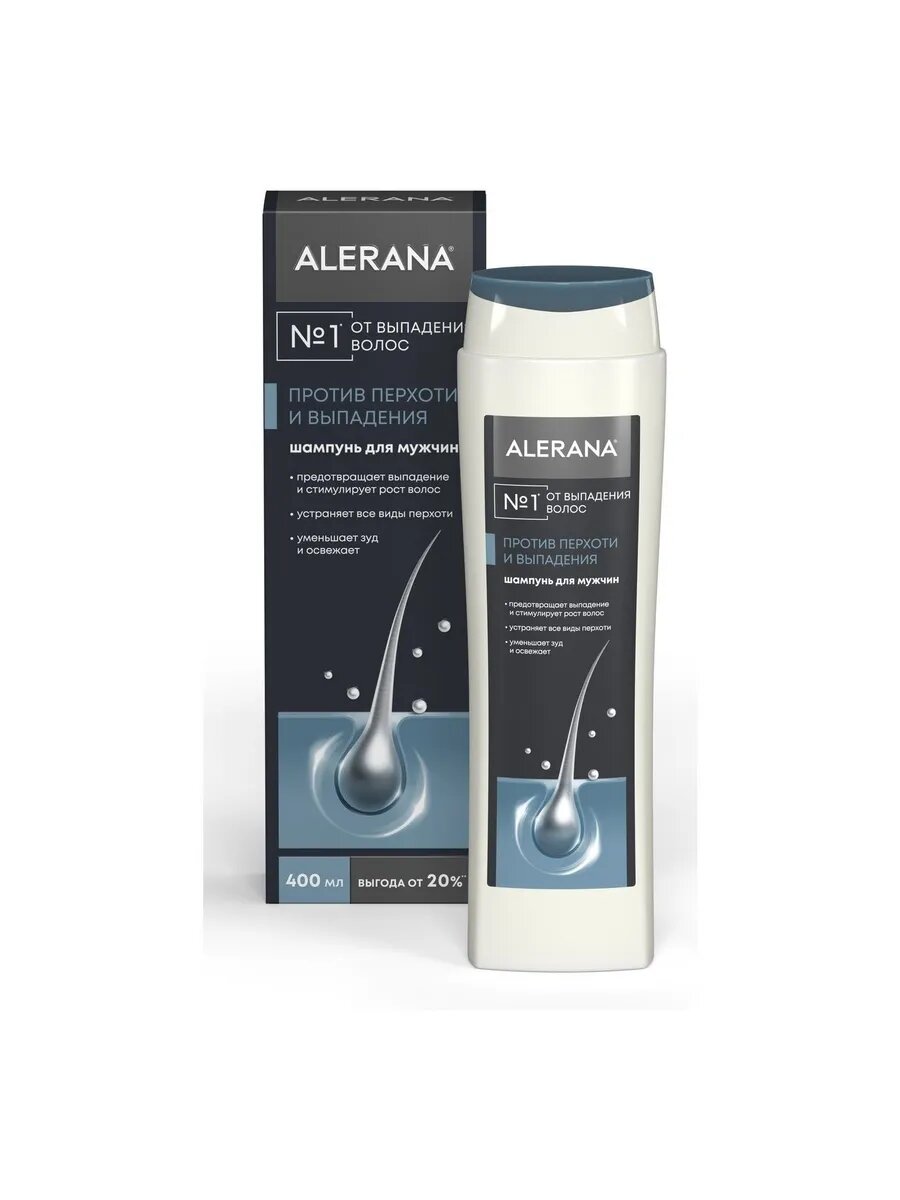 Шампунь Alerana 2 в 1 Против перхоти и выпадения волос мужск