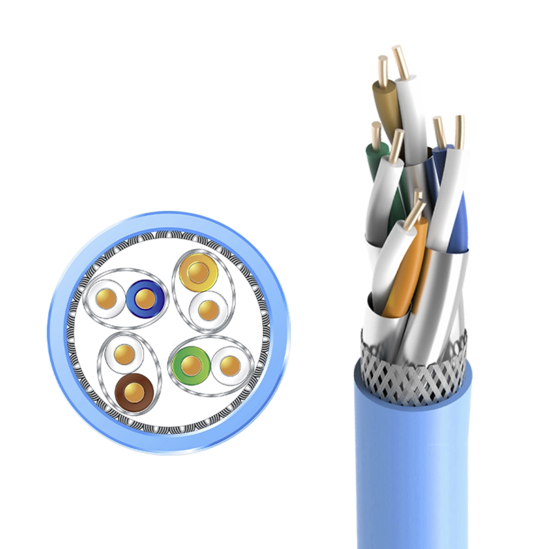 Кабель Cat7 S/FTP 4x2x0.560мм PVC, 100 метров, Zhaolong