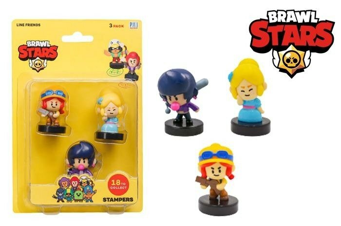 Штампики Brawl Stars, Пайпер, Джесси и Биби, (5см), (BRW5020C)