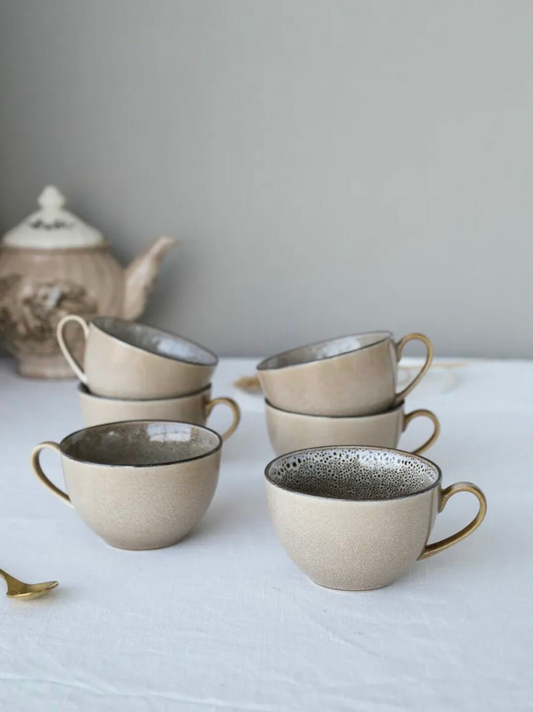 Кружки для чая и кофе, 300 мл, набор 6 штук, керамика