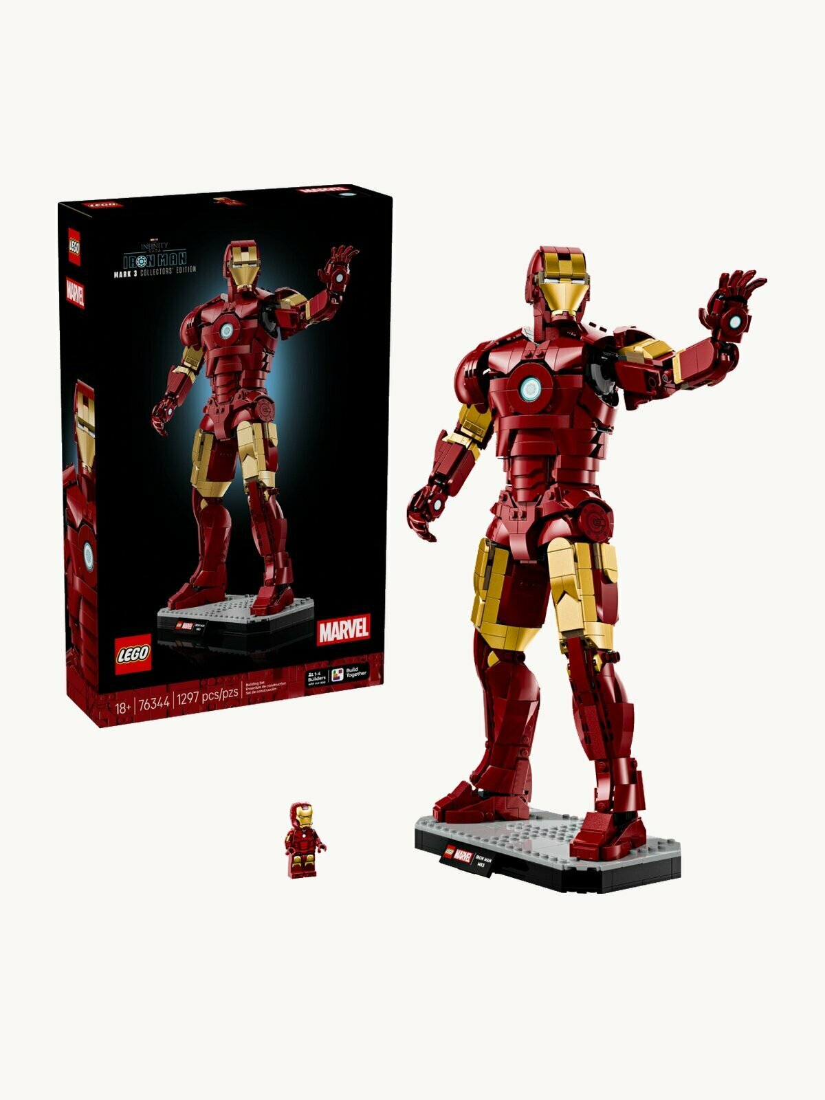 Конструктор LEGO Marvel 76344 Сборный Железный Человек Mark 3, 1297 дет.