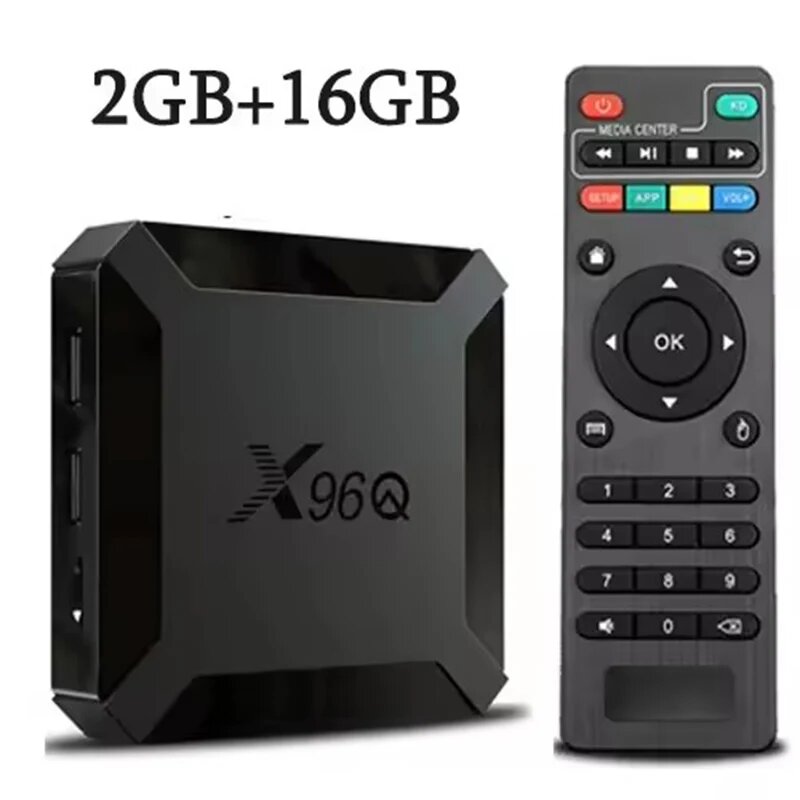 Смарт-приставка X96Q На Android 10.0 С Поддержкой 4K, Google Player, YouTube, Wi-Fi, Quad Core, 2 ГБ ОЗУ, 16 ГБ ПЗУ