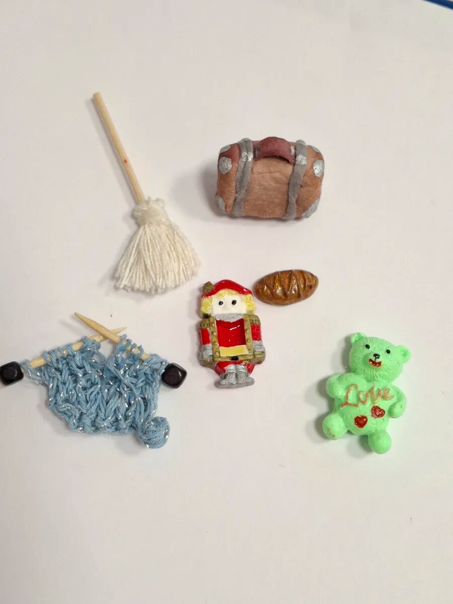 Набор миниатюр 6 шт микс для ватной игрушки