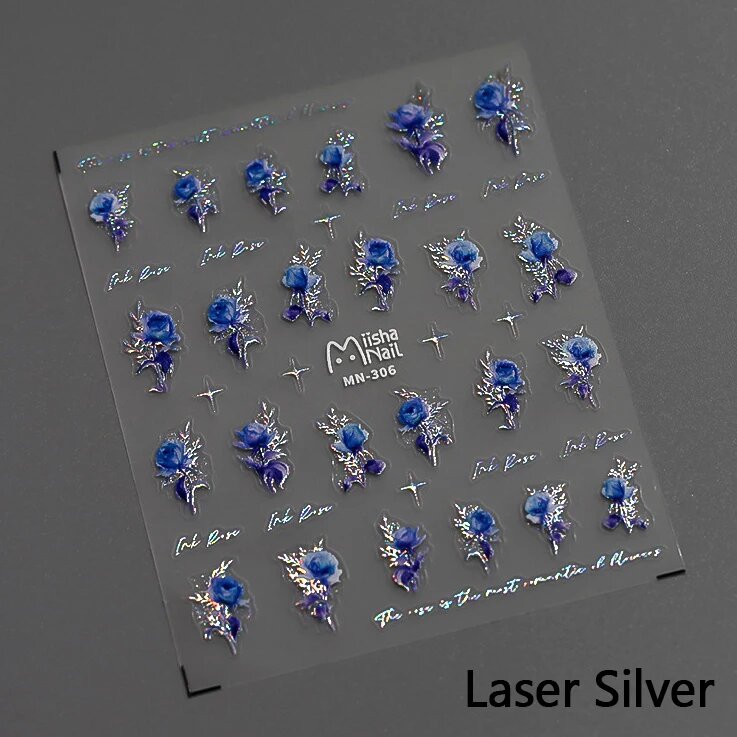 Наклейки для ногтей 3D "Laser Silver" MP3817MN306LS