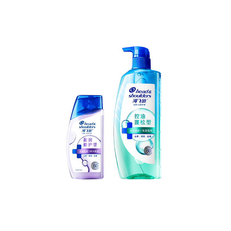 Шампунь унисекс Head & Shoulders Maris Sal, 670г+670г/360г+360г, уход за кожей головы, объём и пышность
