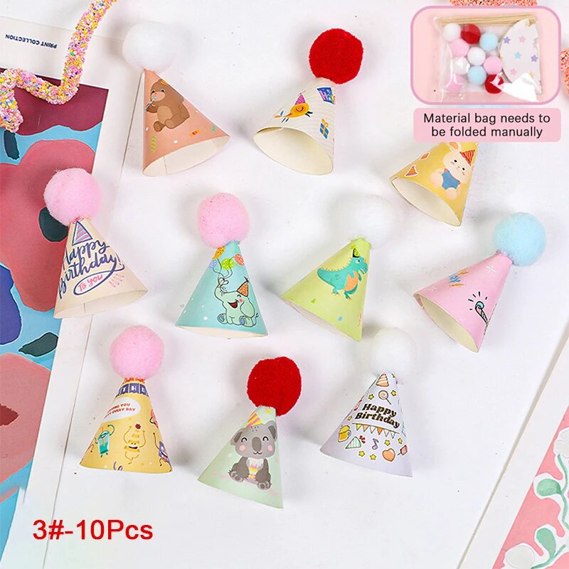 Миниатюрные шляпки для кукол 1:12, бумага, набор из 10 штук 3-10Pcs