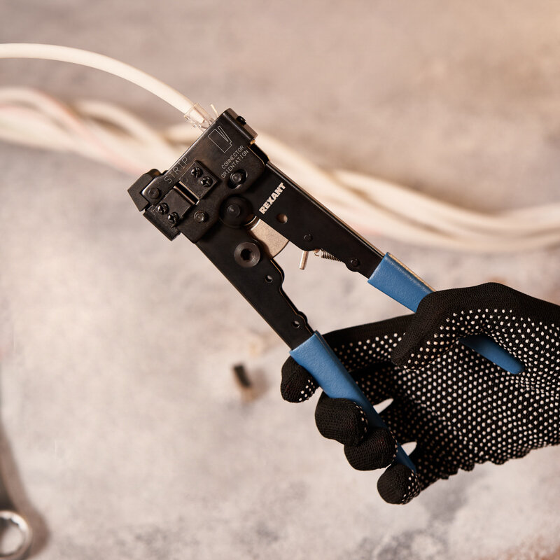 Кримпер HT-808 PROFI для обжима торцевой 8P8C REXANT, 26,5 см