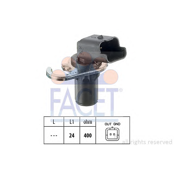 FACET 9.0293 (1920EN / 1920FP / 3322067G01000) датчик положения коленвала\ Citroen (Ситроен) Xsara (Ксара) 2.0 16v,