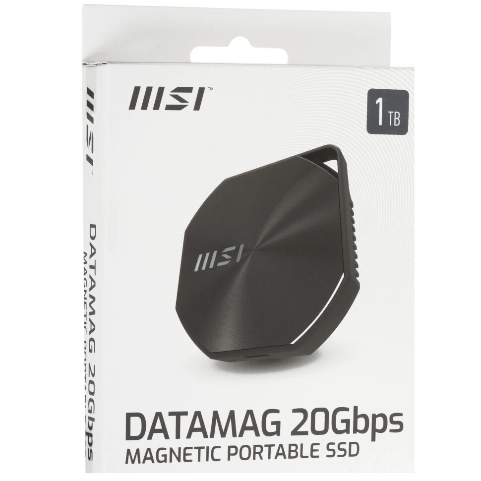 1024 ГБ Внешний SSD MSI DATAMAG [S78-440L0B0-P83], USB 3.2 Gen 2x2 Type-C, черный