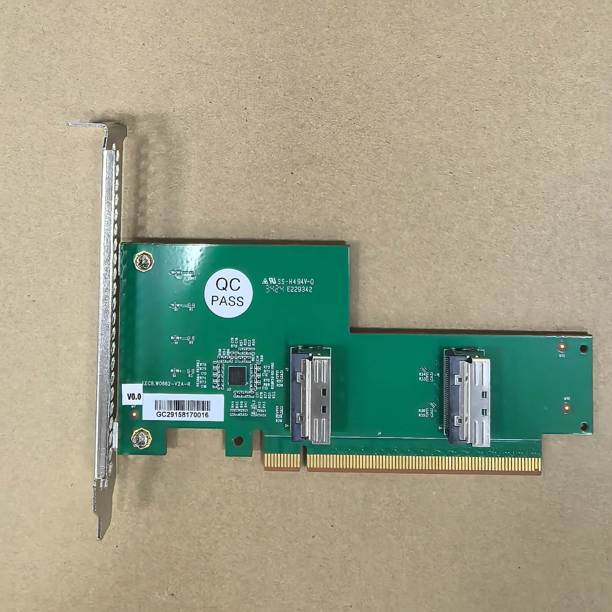 Райзер PCI-E ADT-Link 5.0 16X to MCIO