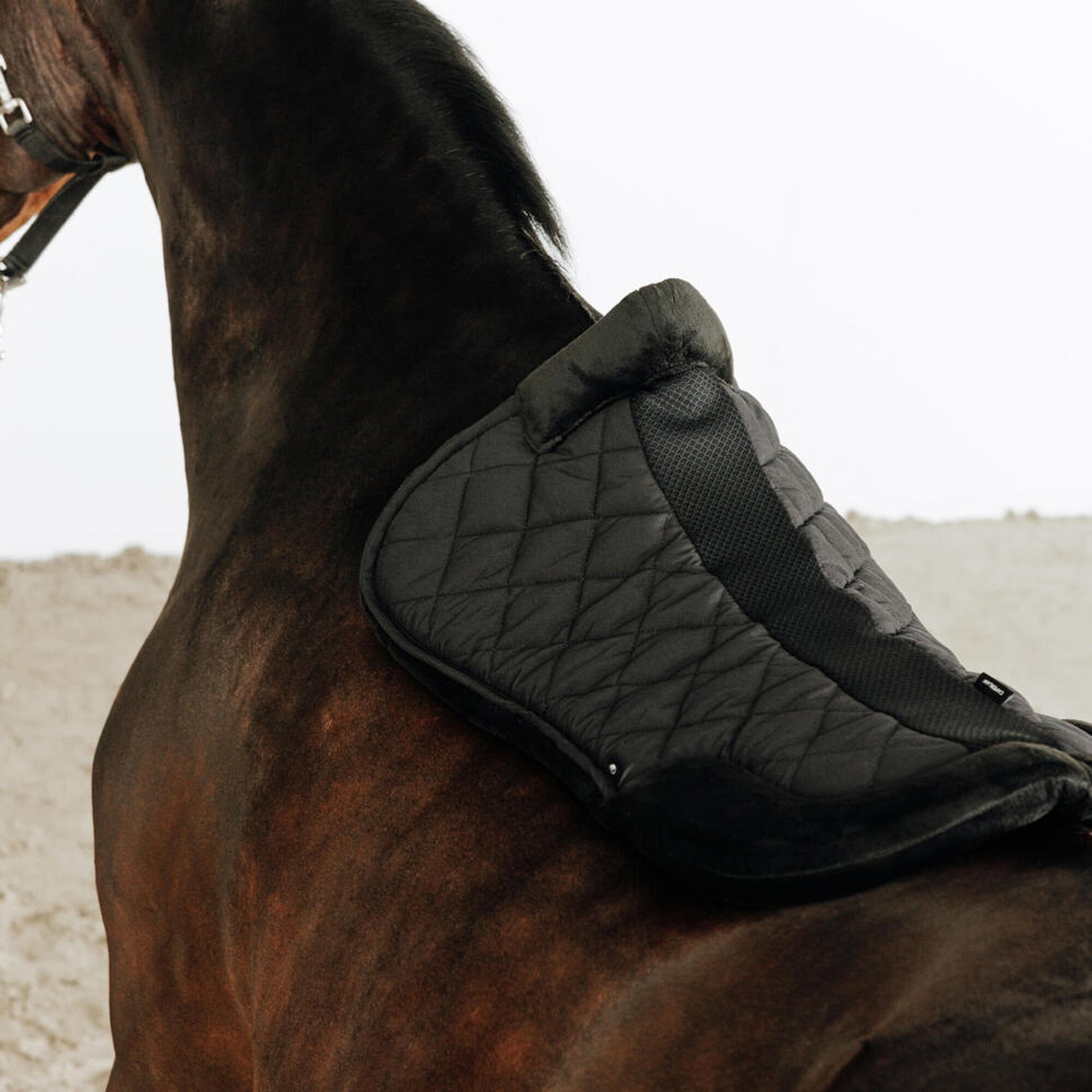 Decathlon Вальтрап Fouganza 500 с мехом, размер FS, цвет черный