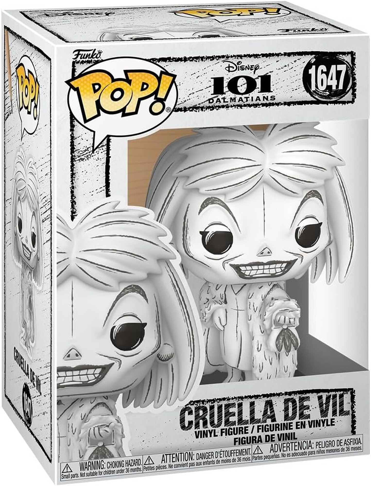Фигурки Funko Pop - Коллекционная фигурка DISNEY Sketched Круэлла Де Виль - Фанко 1647