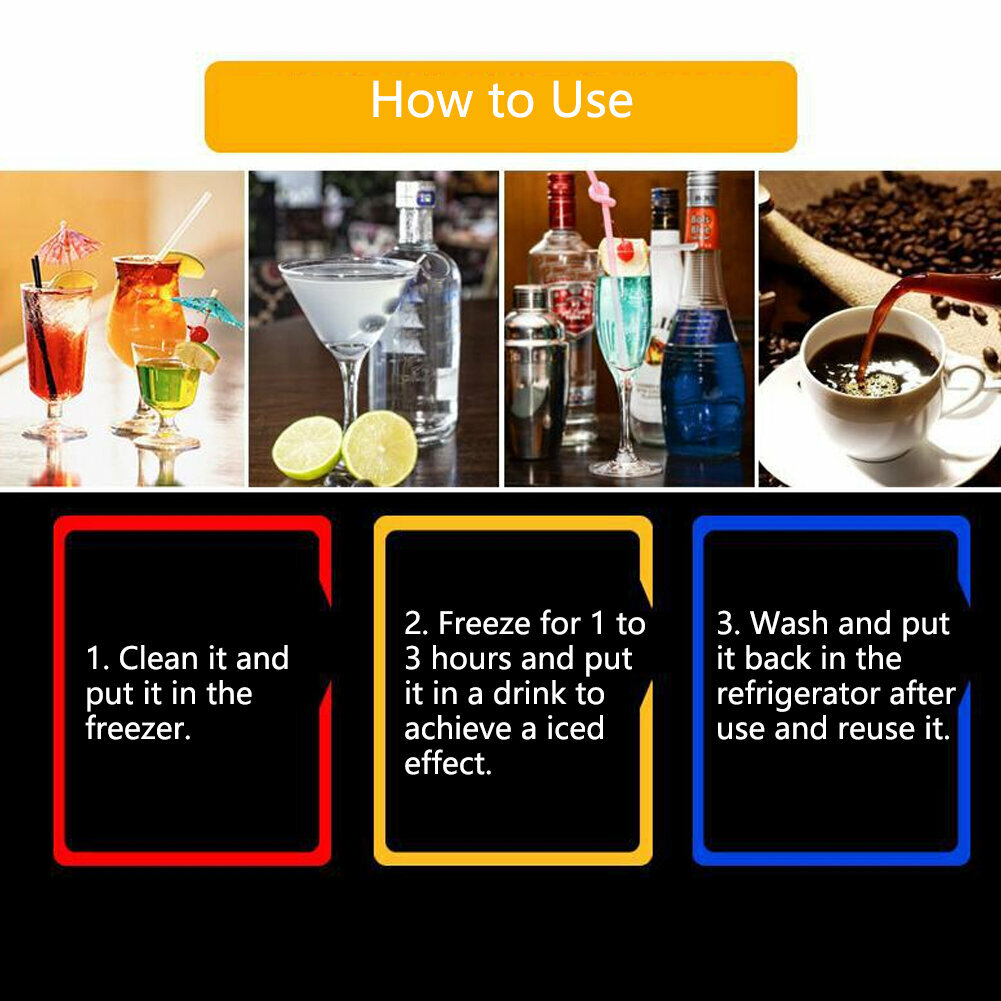 Пищевая нержавеющая сталь ледяной камень вечерние барные кубики льда для вина, пива, виски, напитков, 6 шт.