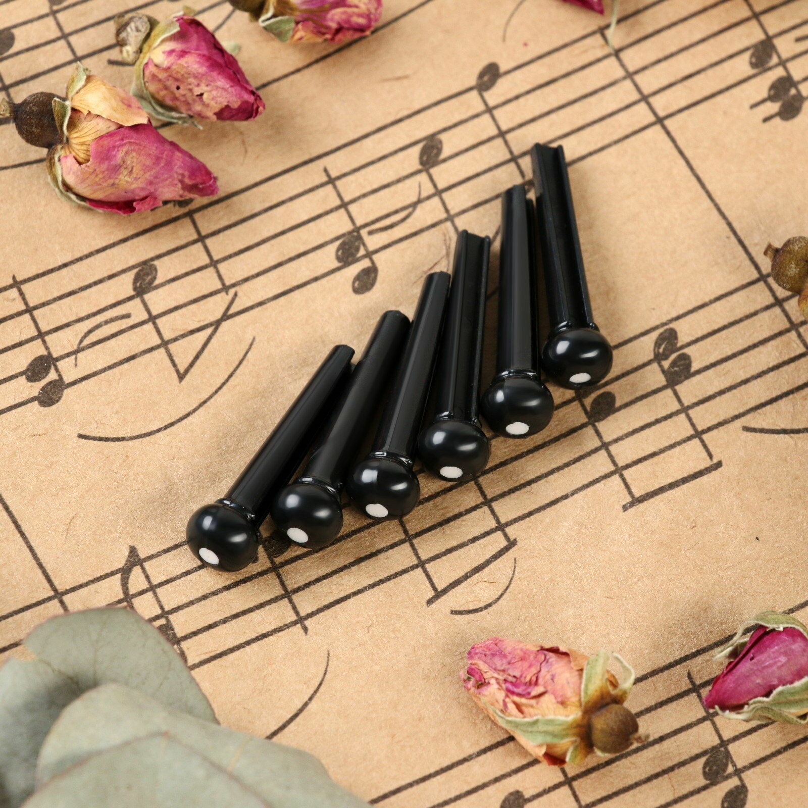 Фиксаторы струн 6 штук, черный, вид: фиксаторы струн, размер упаковки: 2 x 1 x 3.2 см.