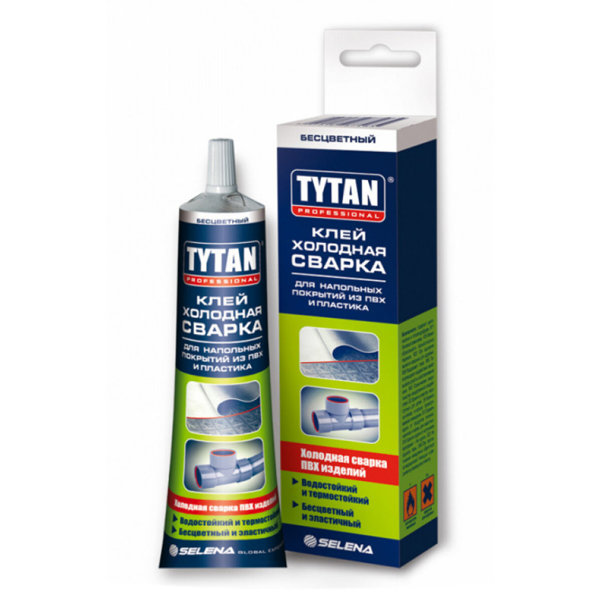 Клей холодная сварка Tytan 100 мл, для напольных покрытий из ПВХ и пластика 22212