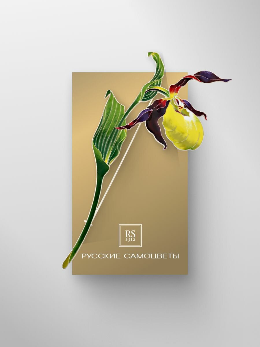 Брошь, серебро, 925 проба, эмаль