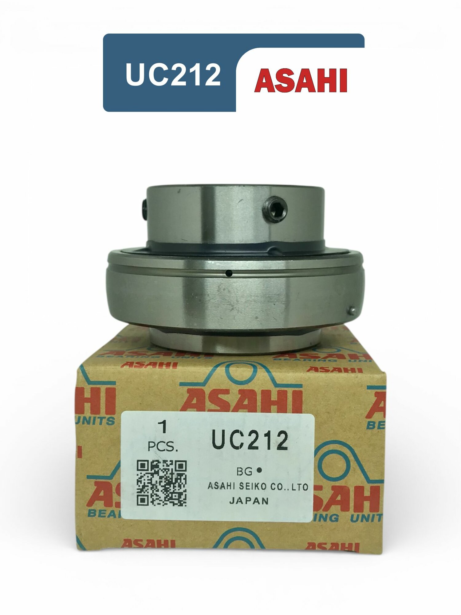 Подшипник ASAHI UC212 (YAR212-2F; 1060-60G; GYE60KRRB; 480212) 1 шт, размер 60х110x65,1/27 мм