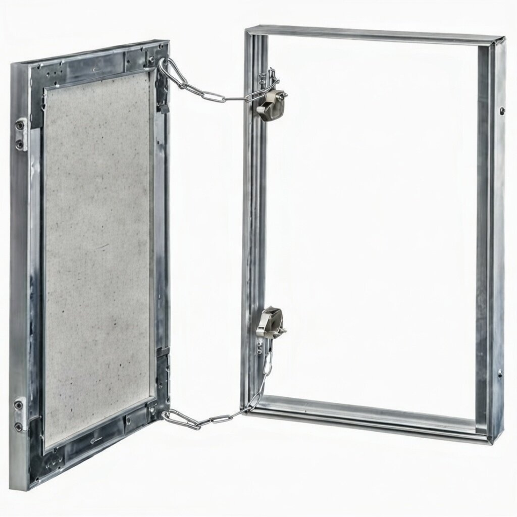 Люк металлический под плитку съёмный с цепочкой "EVENT" ЛКЦ (200x300)