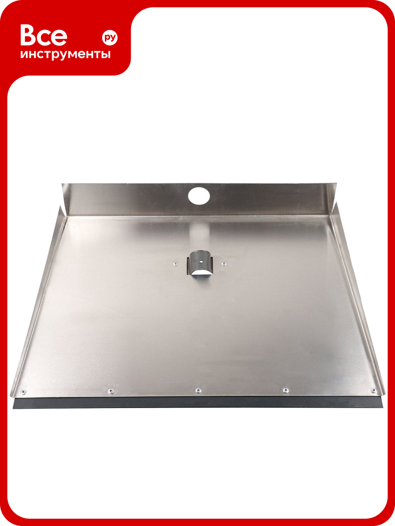 Алюминиевая лопата для снега без черенка Спец Движок 3‑бортная, с металлической планкой, классическая бытовая модель