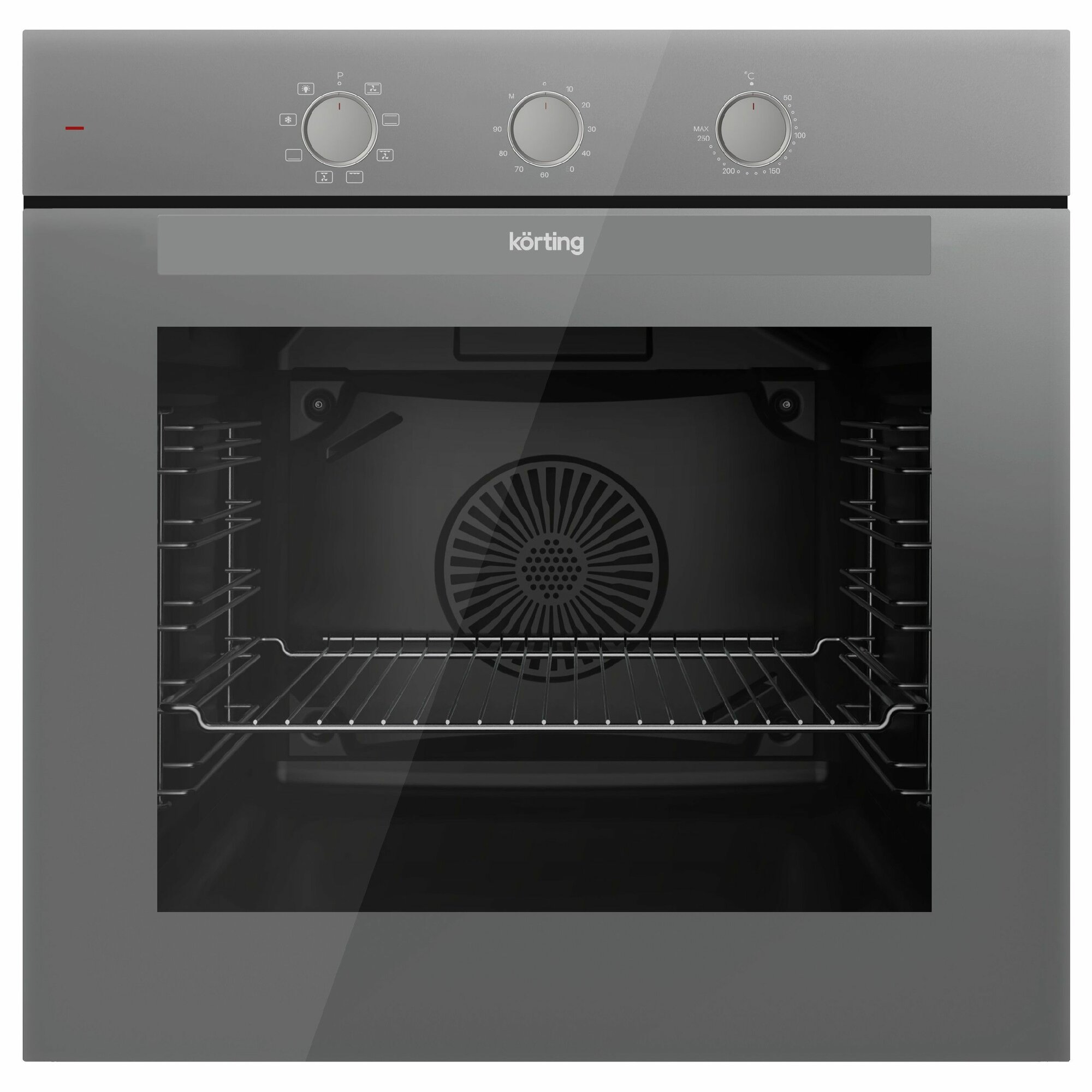 Электрический духовой шкаф Korting OKB 3810 FGGr, конвекция, гриль, серый цвет