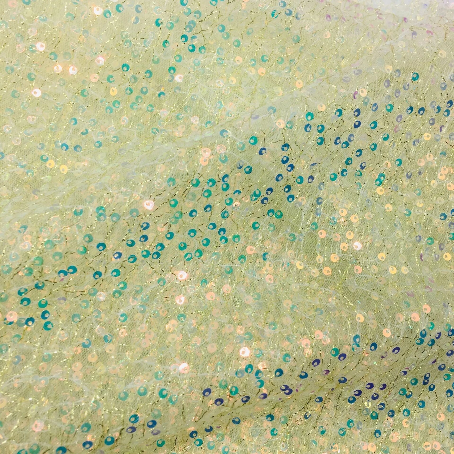Ткань с пайетками champagne 125x100CM