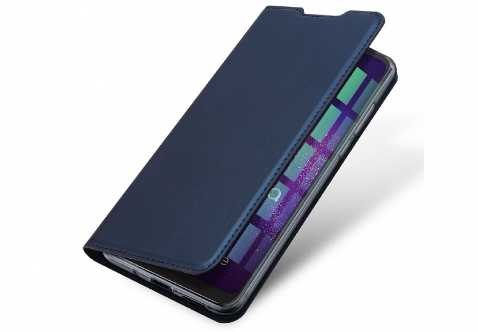 Чехол-книжка MyPads для Huawei Honor 30 водоотталкивающий с мульти-подставкой на жесткой металлической основе синий