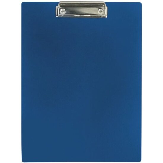 Доска-планшет Staff с прижимом А4 (315х235 мм), пластик, 1 мм, синяя, 229222