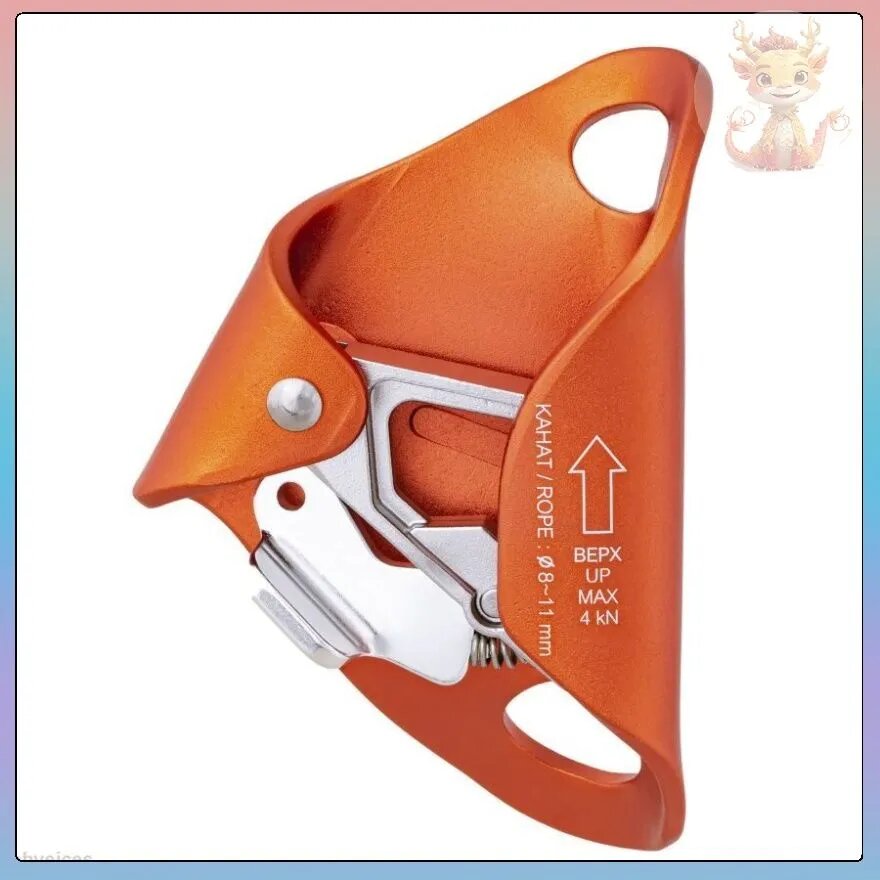 Зажим для подъема по веревке Vento Кроль дюраль/сталь оранжевый для альпинизма