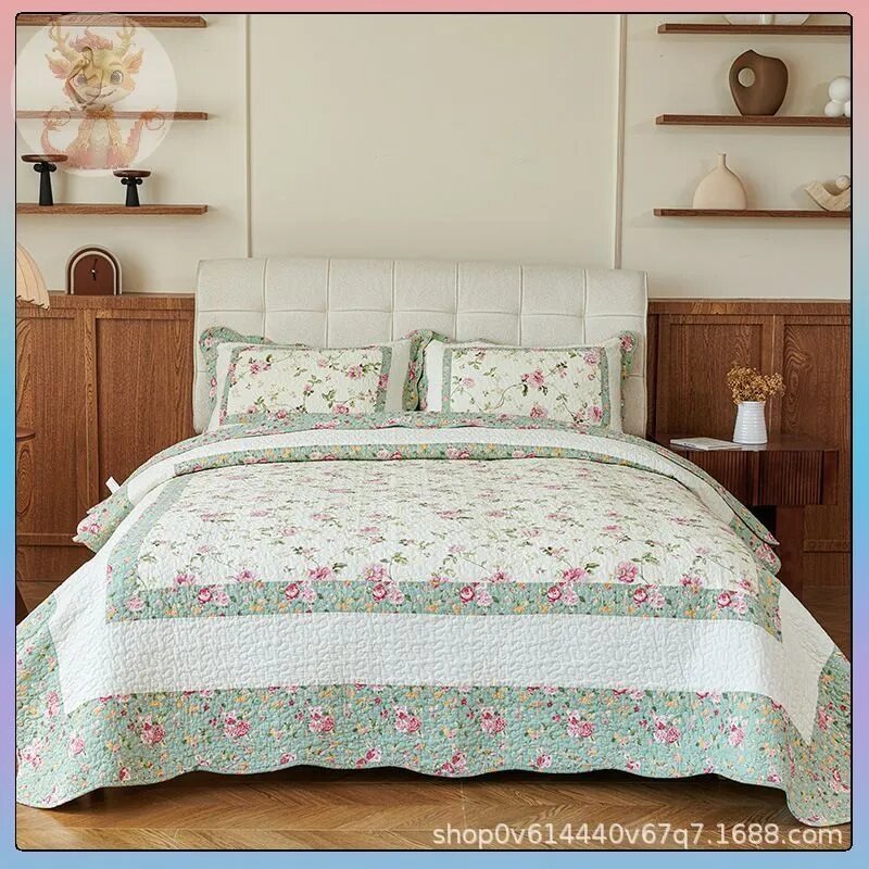 Стеганое покрывало Patchwork на кровать, Хлопок, Евро размер: 250х230см