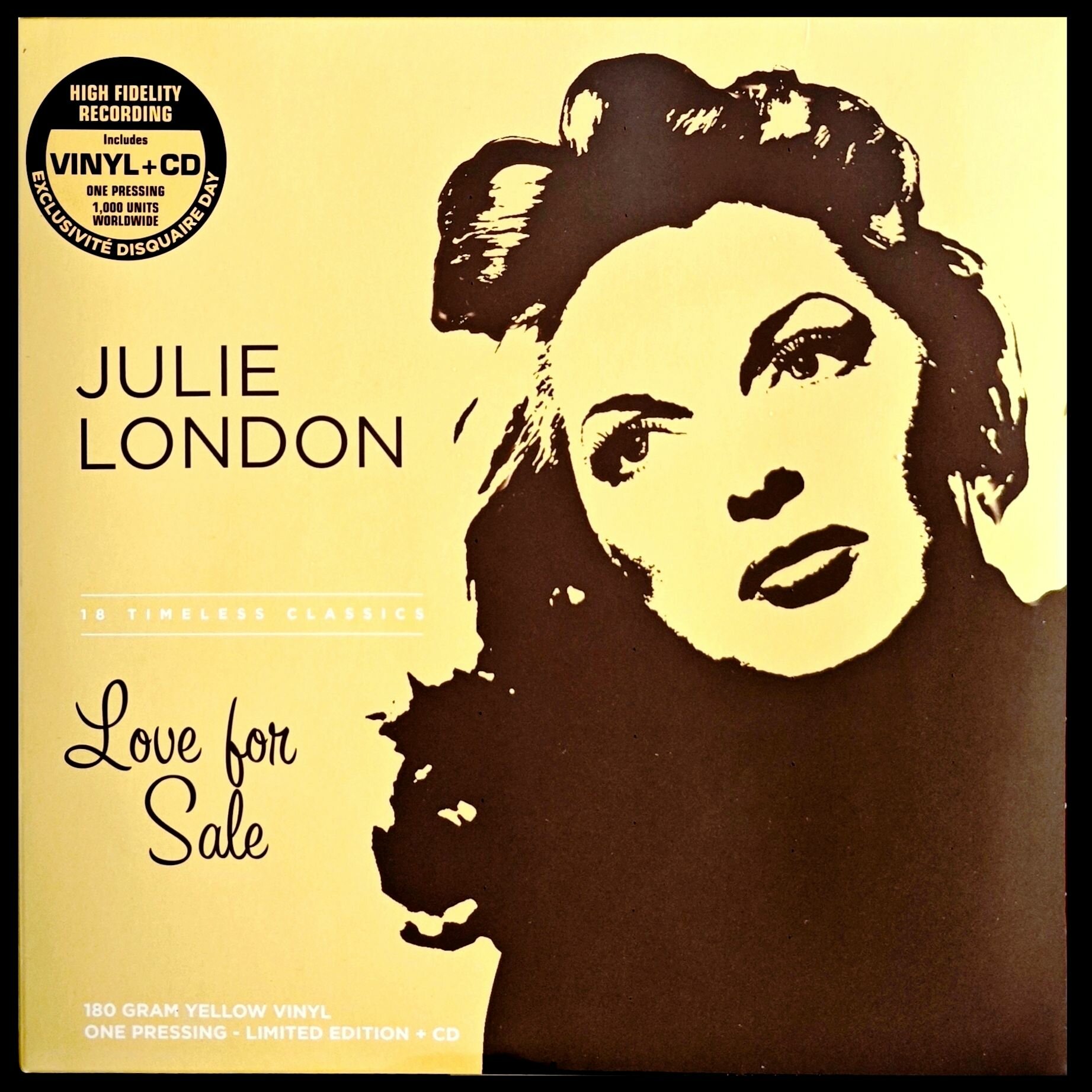 Виниловая пластинка Julie London - Love For Sale (LP+CD, 2023, Rat Pack Records)