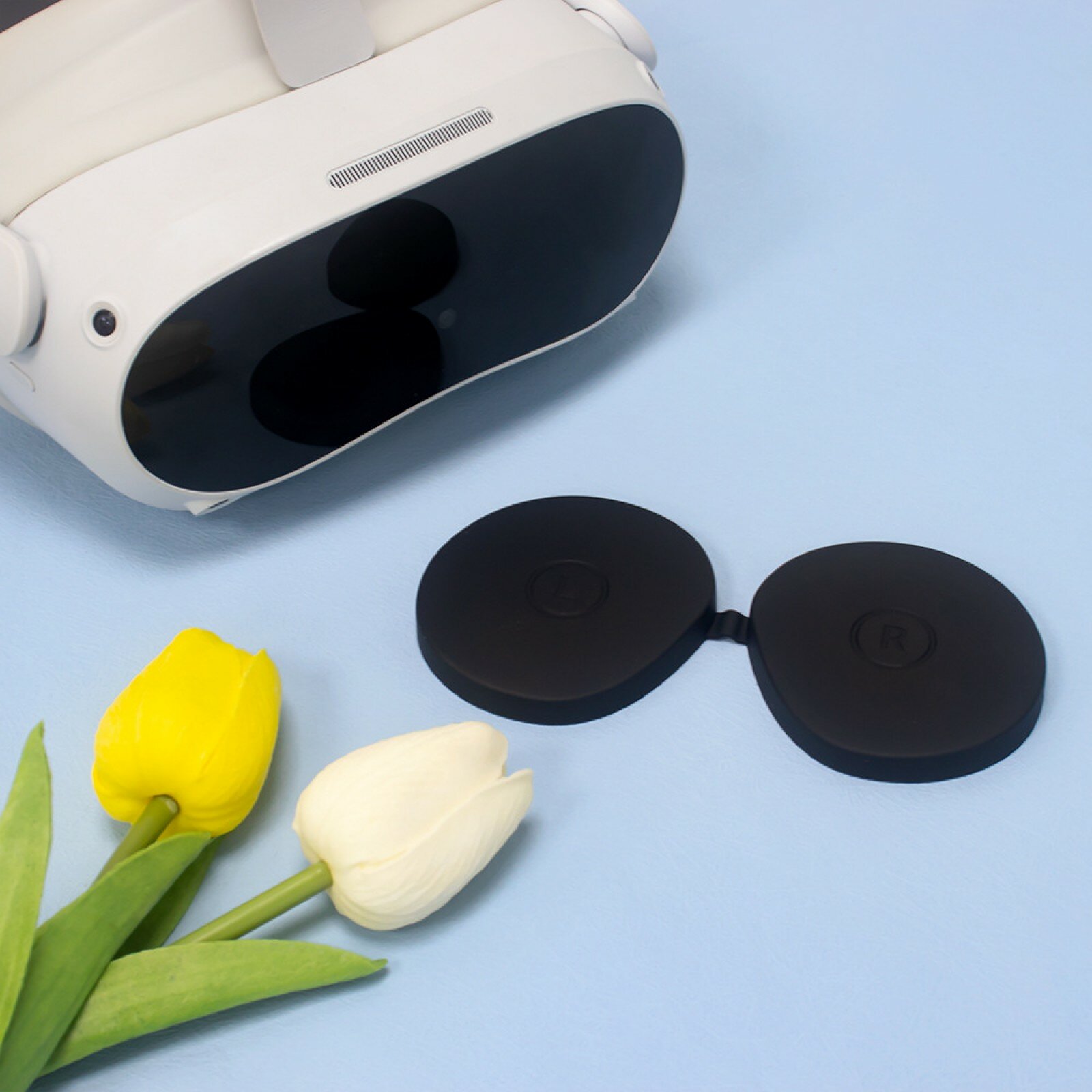 Пылезащитный чехол-накладка MyPads для линз шлема Pico 4 VR черный