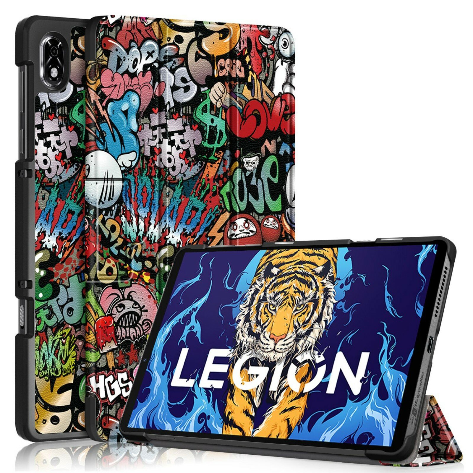Чехол-книжка MyPads для планшета Lenovo Legion Y700 8.8' с граффити-дизайном и подставкой