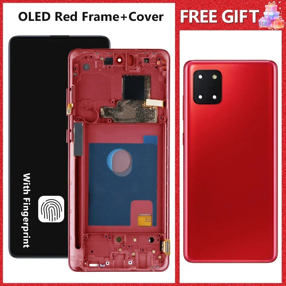 Экран AMOLED Note 10 Lite для Samsung Galaxy Note 10 Lite N770F N770F/DS N770F/DSM OLED Red Kit