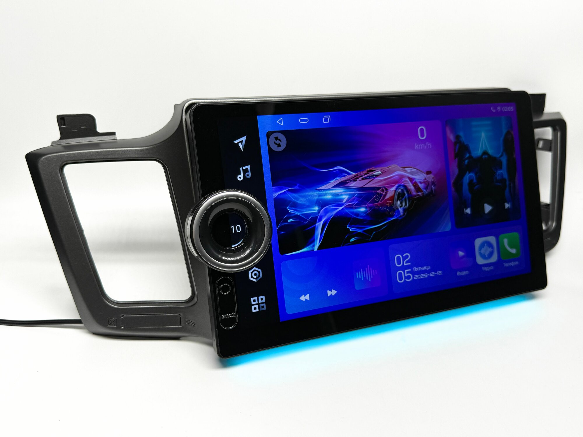 Магнитола 8-core 4/64 ГБ Toyota Rav4 2013-2019 RGB-подсветкой и крутилкой